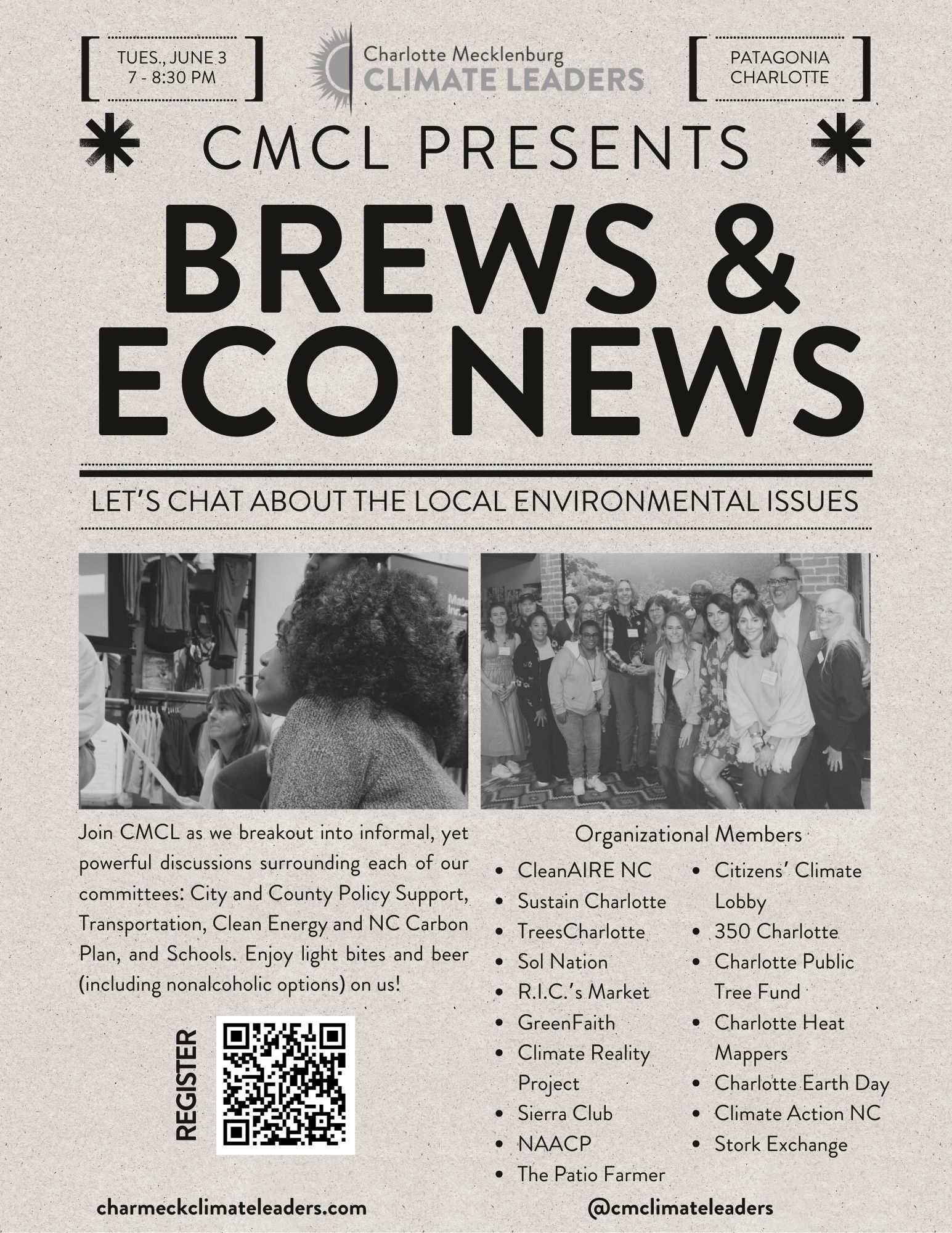 CMCL Meeting "Brews & EcoNews" - CleanAIRE NC